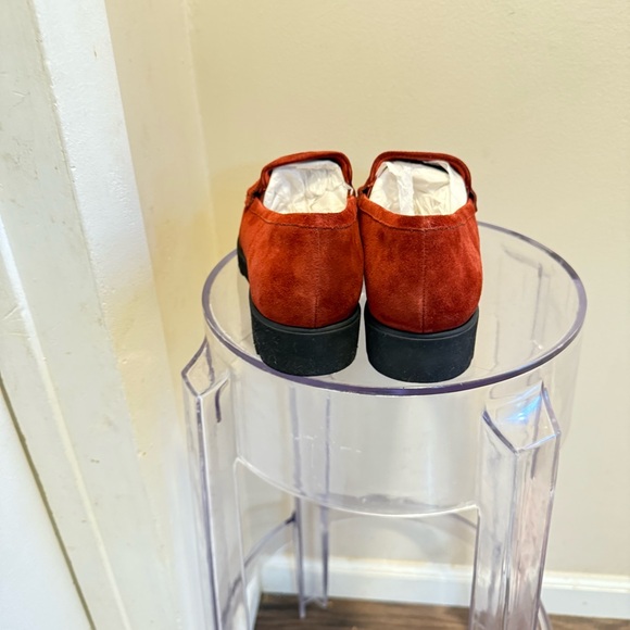 Clarks | Shoes | Clarks Womens Brick Red Suede Loafers | Poshmark